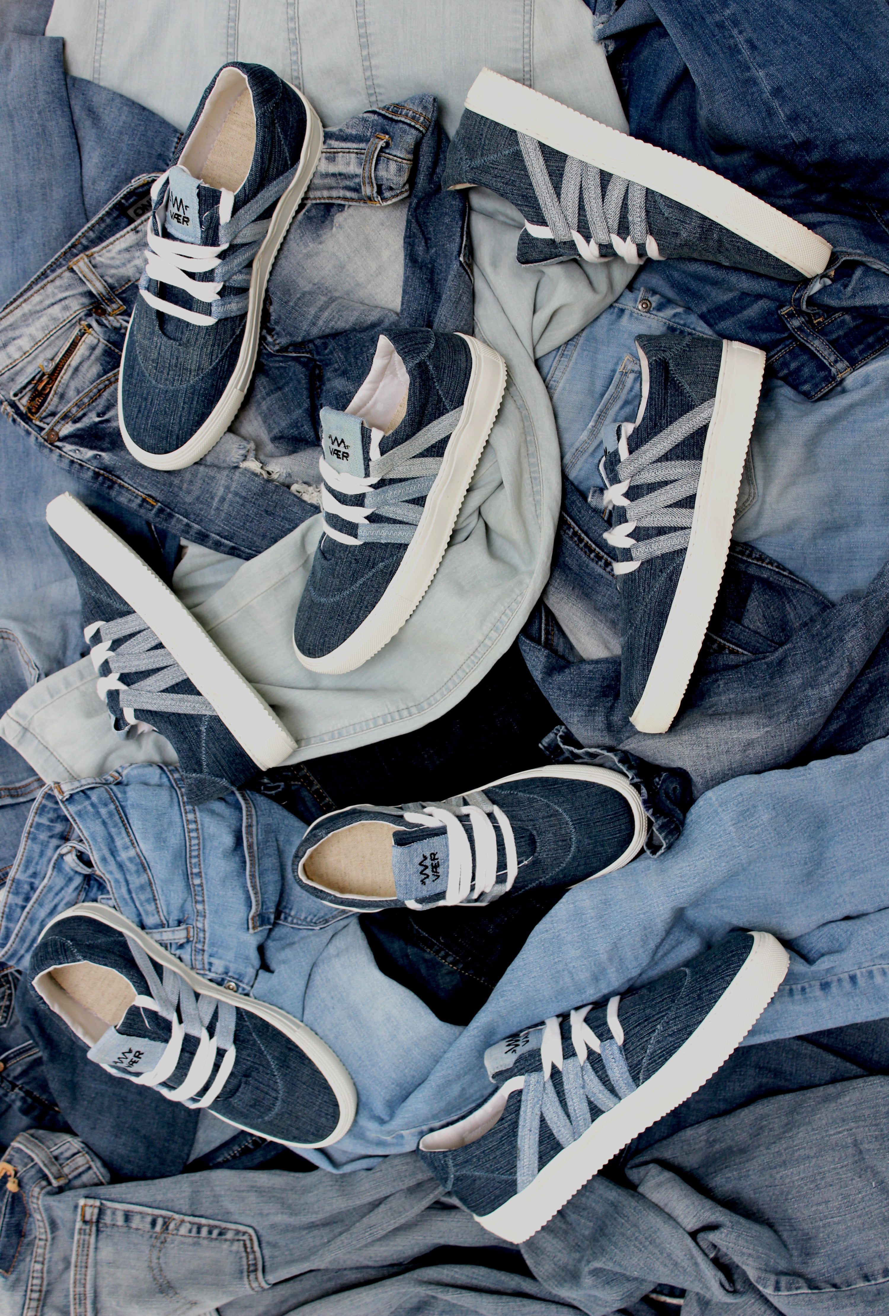 VAER - Upcycled Sneakers made from repurposed textiles.